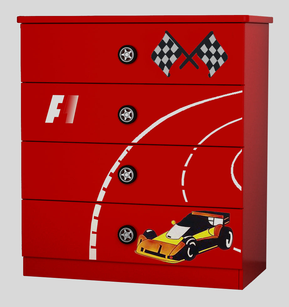 F1 Racer Chest Of Drawer-4D – Kiddy Space